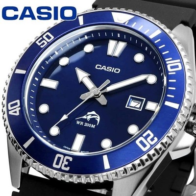 Casio MDV-106B-2AV Men's Blue Dial Diver's Watch Stainless Steel 200M ...