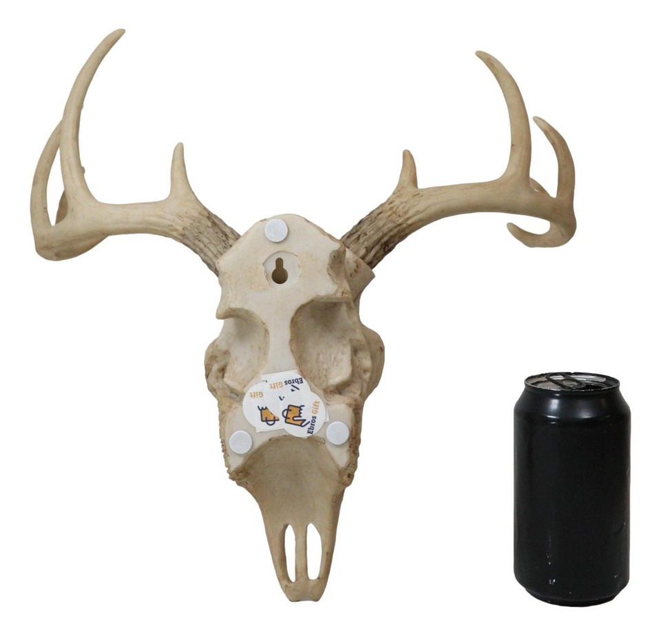 Rustic Hunter Rack Deer Skull Antler Wall Plaque Decor 10 Point Buck ...