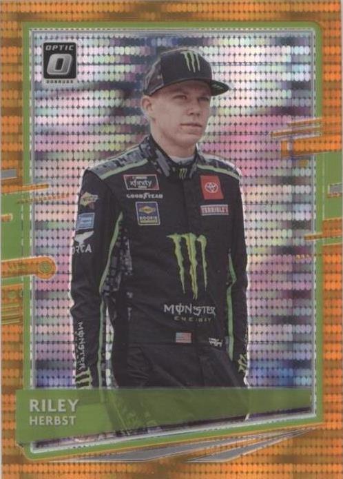 2021 Panini Donruss NASCAR - Optic Riley Herbst #49 Orange Pulsar Prizm ...