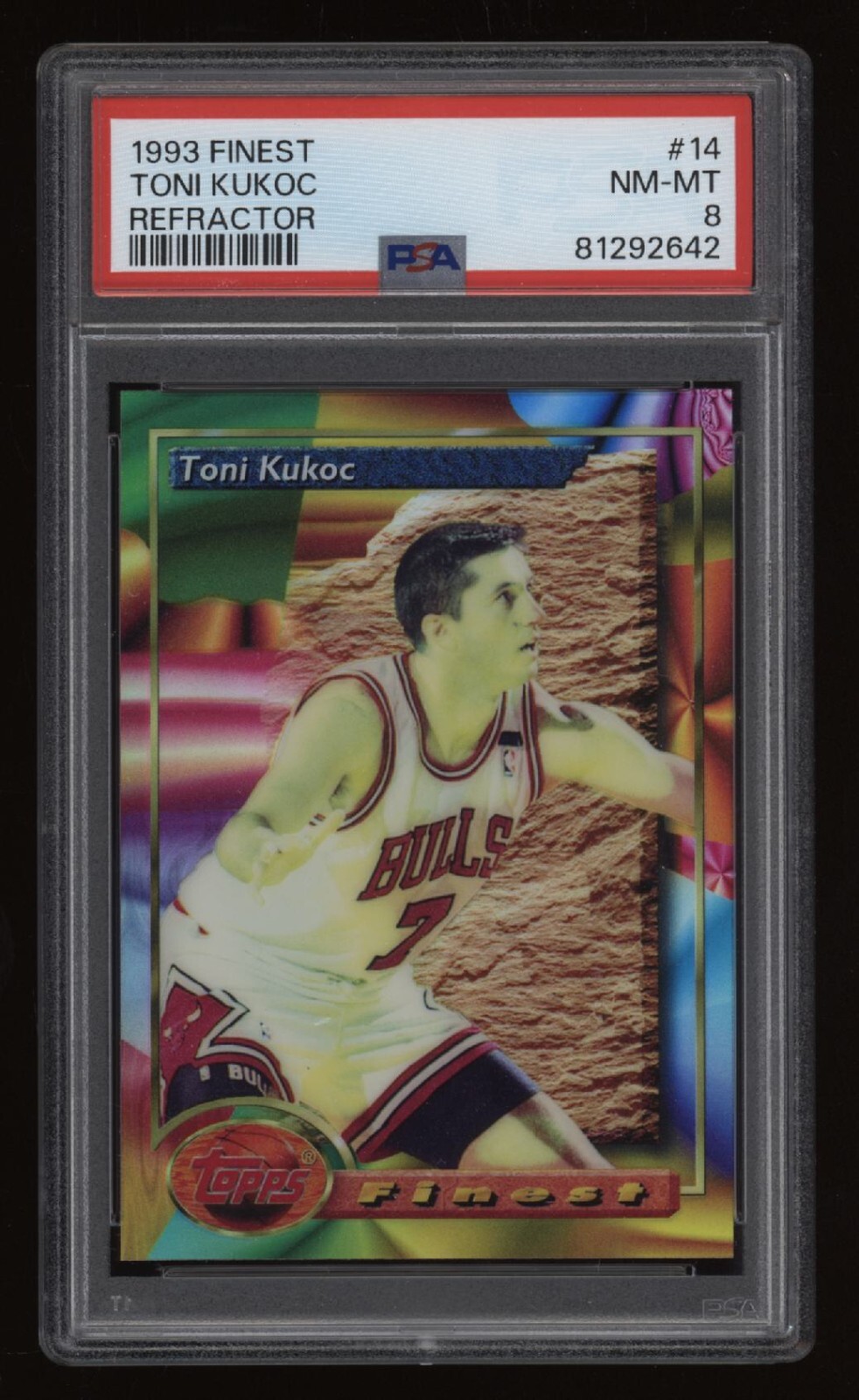 1993-94 Tony Kukoc PSA 8 Topps Finest Basketball Refractor Rookie Rc ...