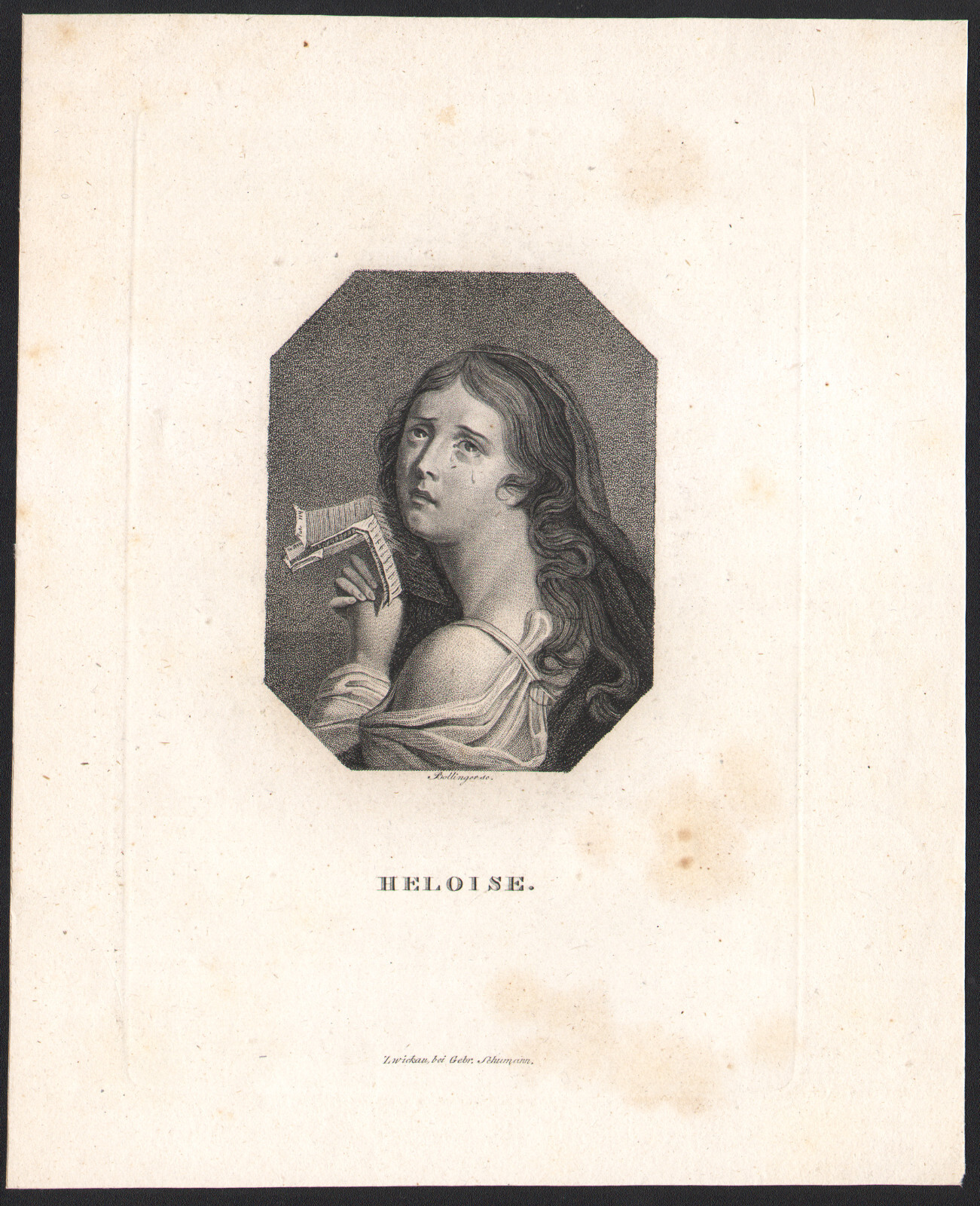 1820 Gravure Portrait Héloïse religieuse philosophe | eBay