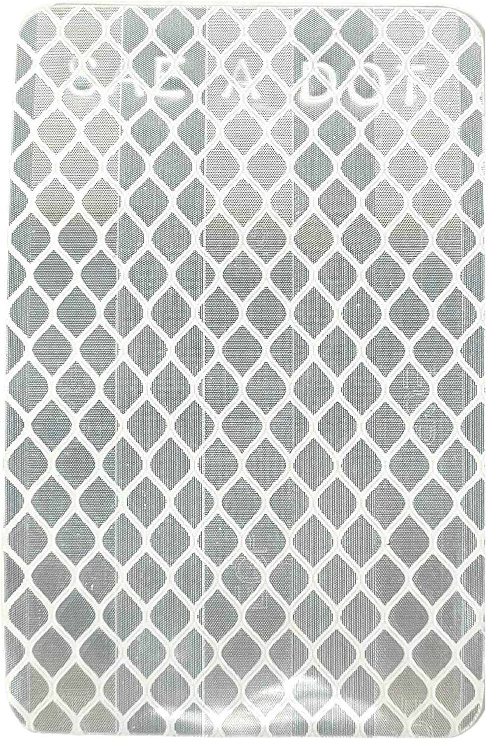 Amber/Red 2x3" Rectangle High Visibility Reflective Stick-On Reflector ...