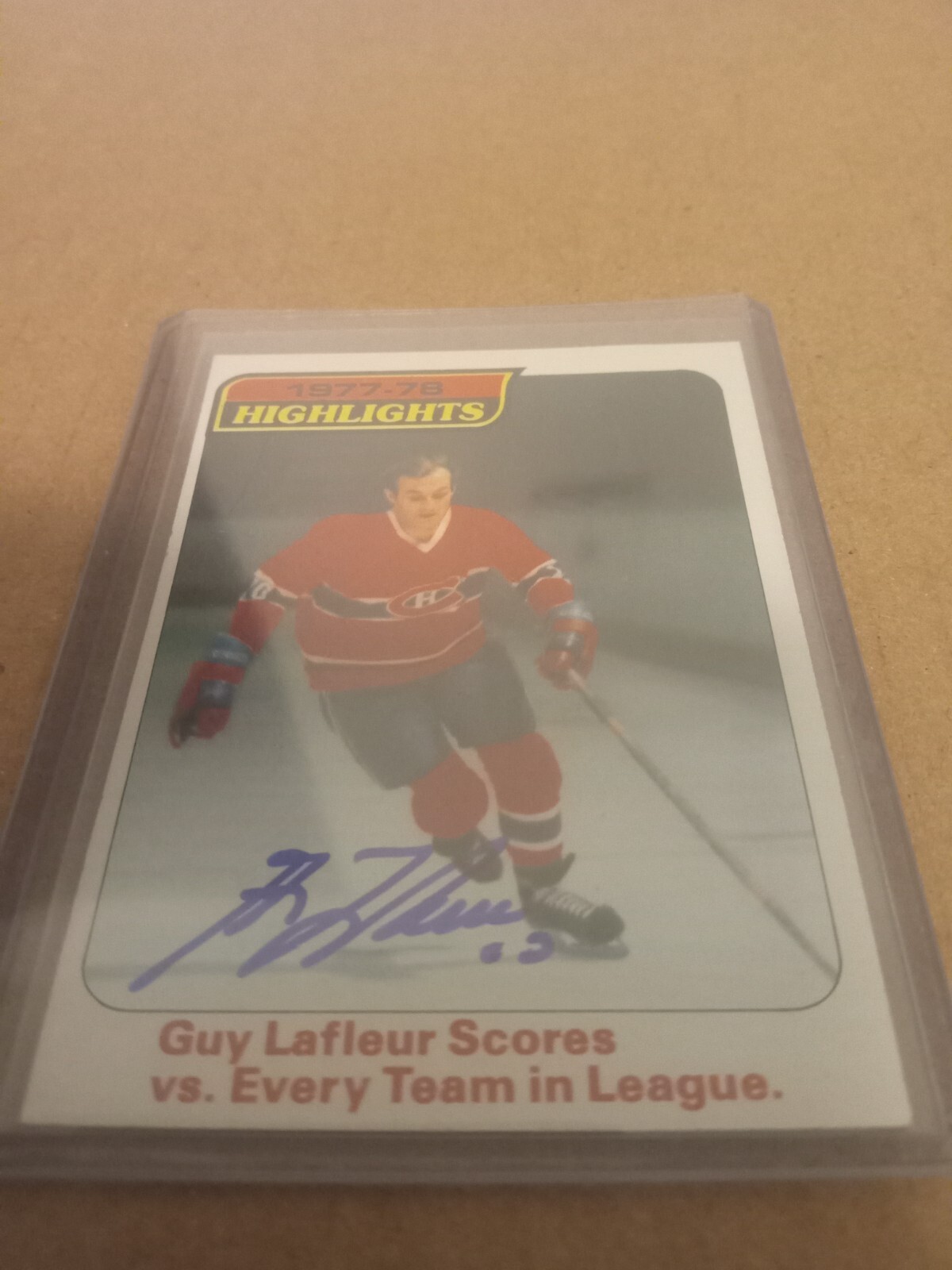 1978-79 TOPPS 77-78 HIGHLIGHTS # 3 GUY LAFLEUR AUTOGRAPHED CARD | eBay