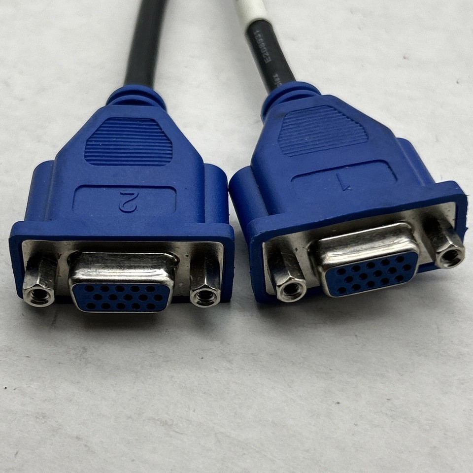 Molex DMS-59 Dual VGA DVI Y Cable Splitter Adapter Male to (2) VGA ...