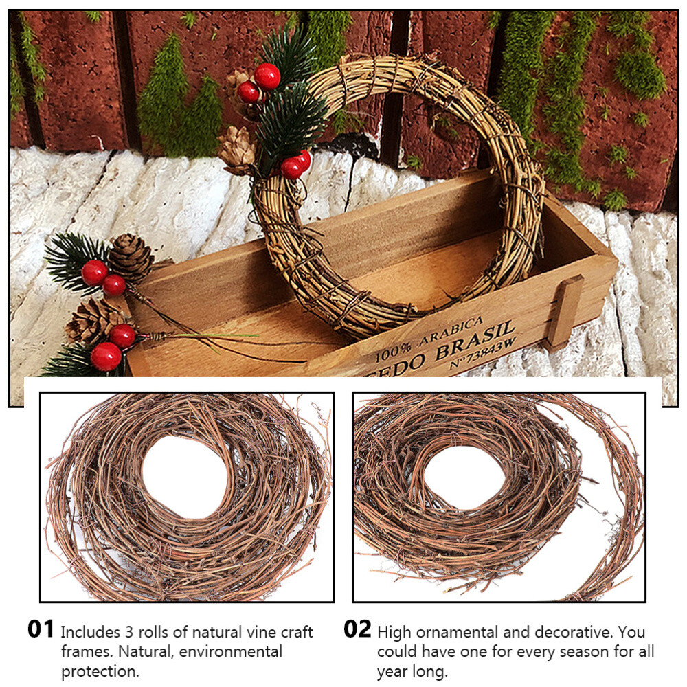3rattan wreath garland Rolls rattan garland of Twig Garlands Grapevine ...