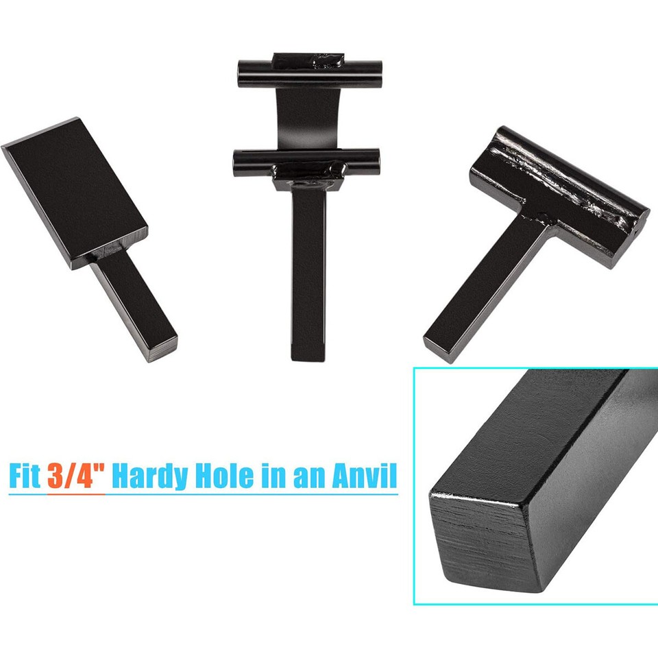 3/4 Inch Blacksmith Anvil Hardy Tool Set, Hot Cut, Creasing Stake ...