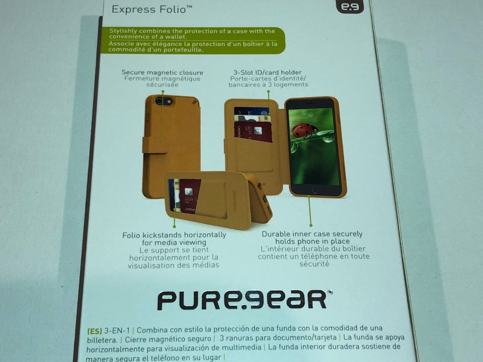 PureGear Express Folio w/ Credit Card Slots for Apple iPhone 6s+/6 Plus ...