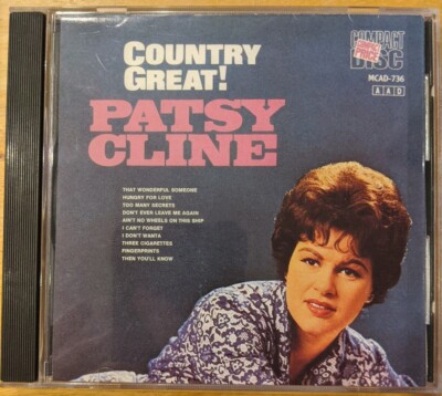 Country Great by Patsy Cline (CD, Jan-1995, Universal Special Products ...