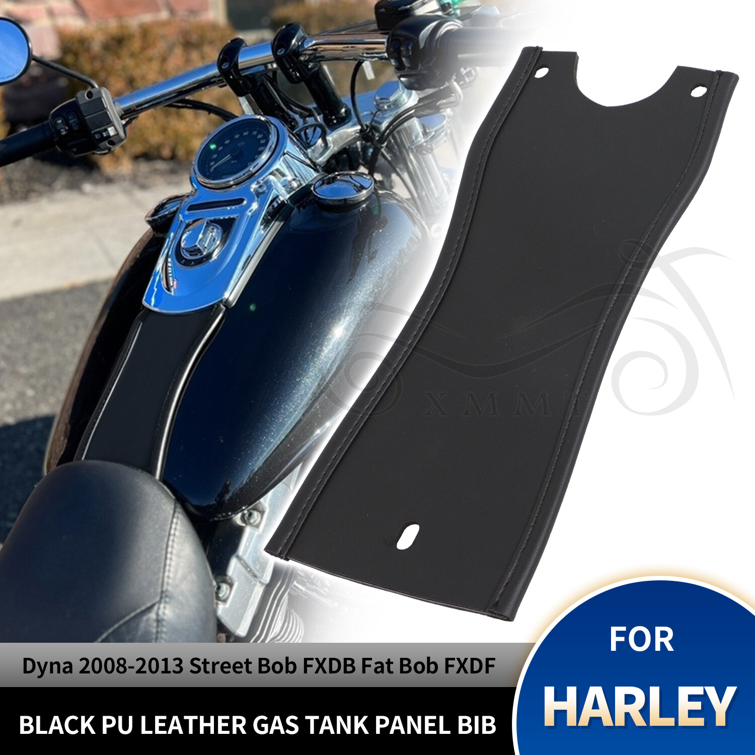 Fuel Gas Tank Panel Console Cover Bib For Harley Dyna Fat Street Bob ...