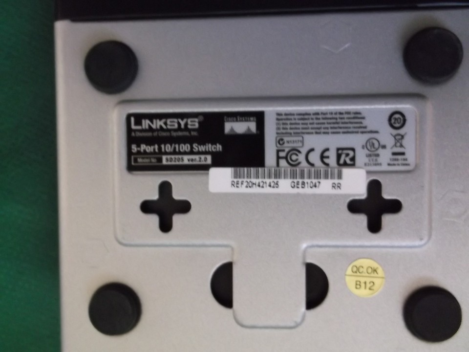 Linksys SD205 5-Port 10/100 Ethernet Wired Network Switch Internet | eBay