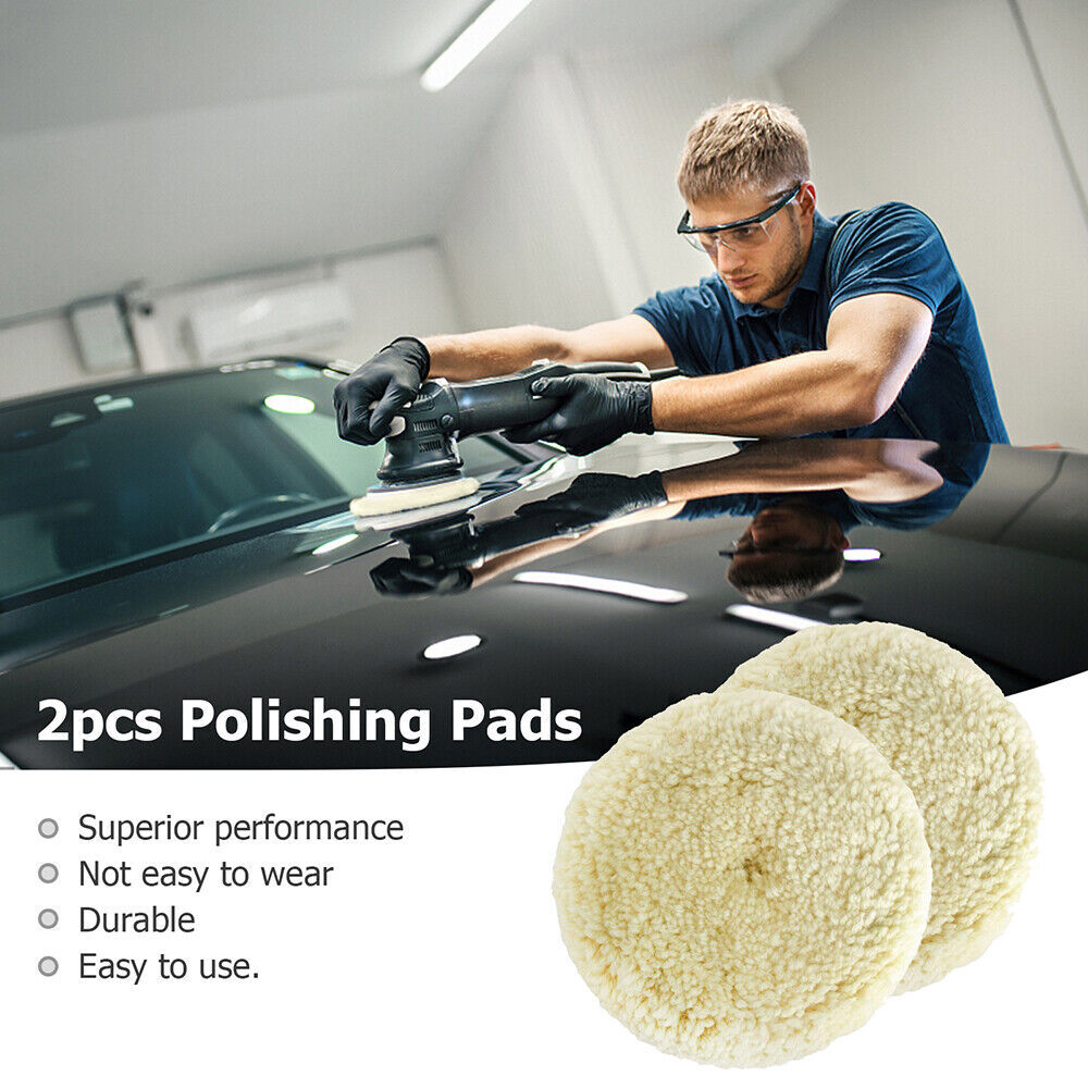 New Wool Polishing Pads 3"-7" Buffing Pad Hook & Loop For Cutting ...