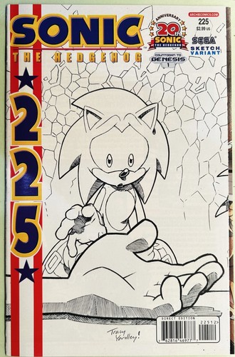 SONIC The HEDGEHOG Comic Book #225 Sketch Variant July 2011 Bagged ...