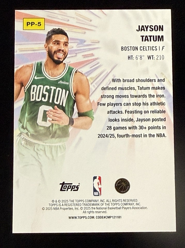 Jayson Tatum - 2025-26 Topps #PP-5 - Power Players - Boston Celtics | eBay