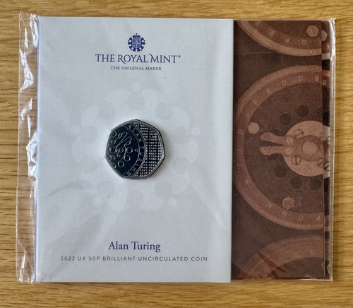 New 2022 Alan Turing 50p Coin Pack Brilliant Uncirculated The Royal ...