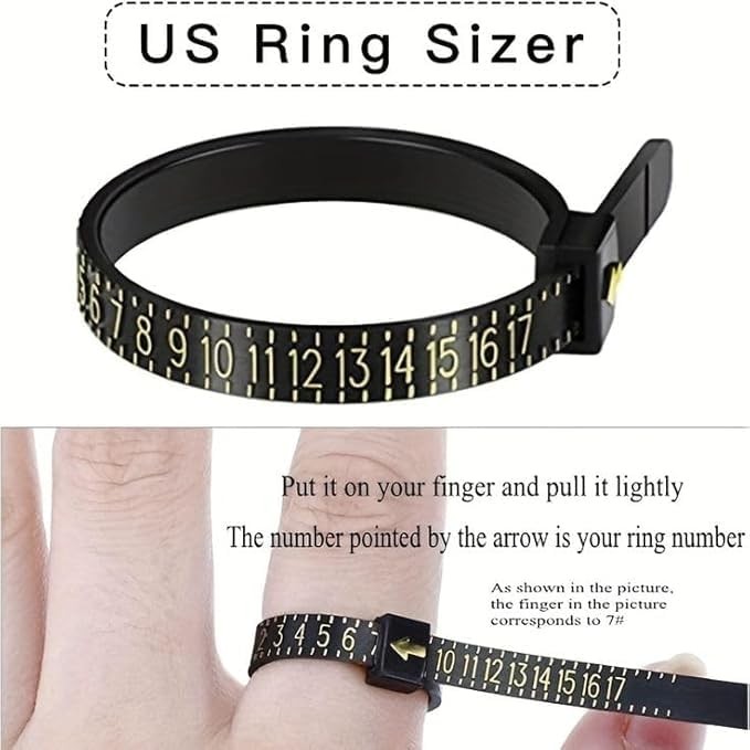 2 pcs Ring Sizer Measuring Tool Sizing USA Rings Size, US Reusable ...