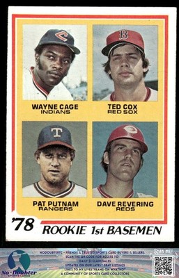 1978 Topps #706 1978 Rookie First Basemen (Cage / Cox / Putnam ...
