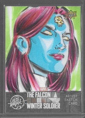 2022 UD The Falcon and Winter Soldier 1/1 Mitch Ballard Auto Sketch ...