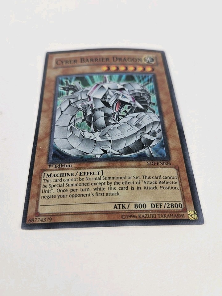 Yu-Gi-Oh Cyber Barrier Dragon Card SOI-EN006 1st Edition Ultimate Rare ...