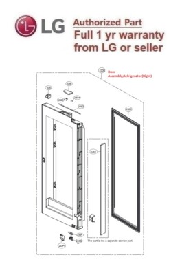 LG GENUINE PART #ADC75365884 LG Door Assembly, Refrigerator(Right ...