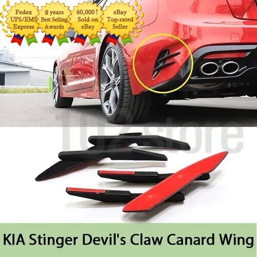 OEM Genuine Rear Bumper Devil's Claw Canard Wing LH&RH Set for KIA ...