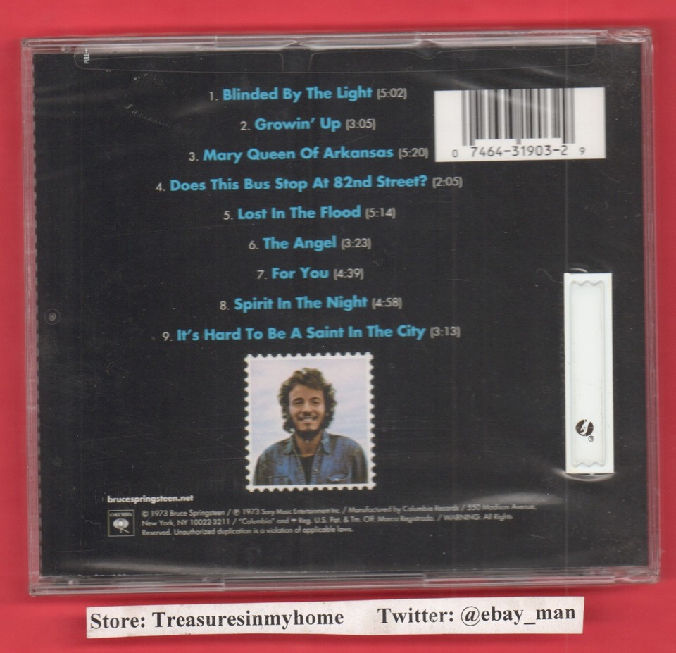 Bruce Springsteen Greetings from Asbury Park NJ Music CD 1984 Columbia ...