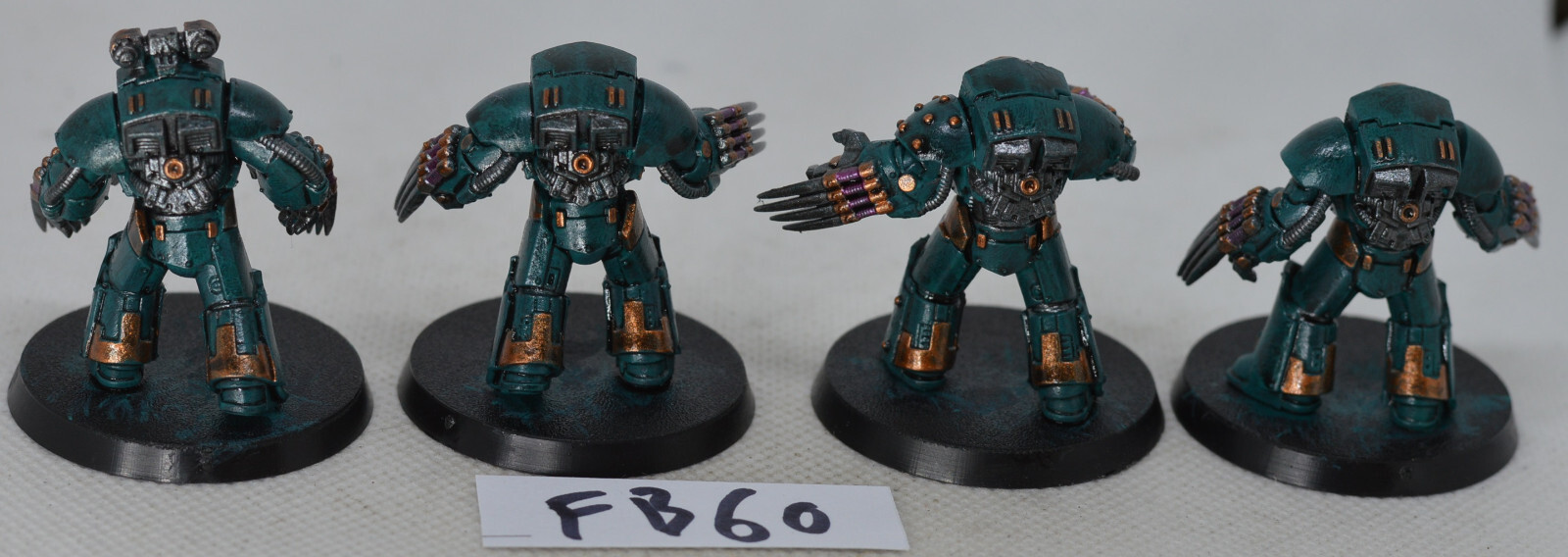 Warhammer 30k, Space Marines, Dark Angels, Tartaros Terminator x4, Lot ...