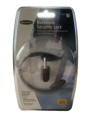 New Belkin Laptop Notebook Security Lock 6ft Galvanized Steel Cable F8E550 | eBay