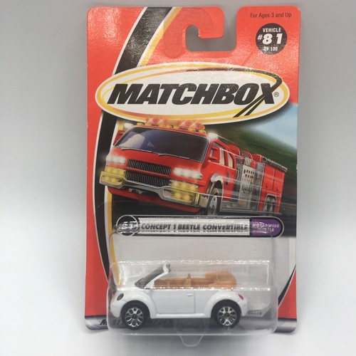 2001 Matchbox Concept 1 Beetle Convertible White World Wide Wheels New ...