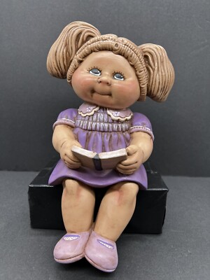 Cabbage Patch Kids Ceramic Figurine Reading Book VINTAGE 9” Shelf ...
