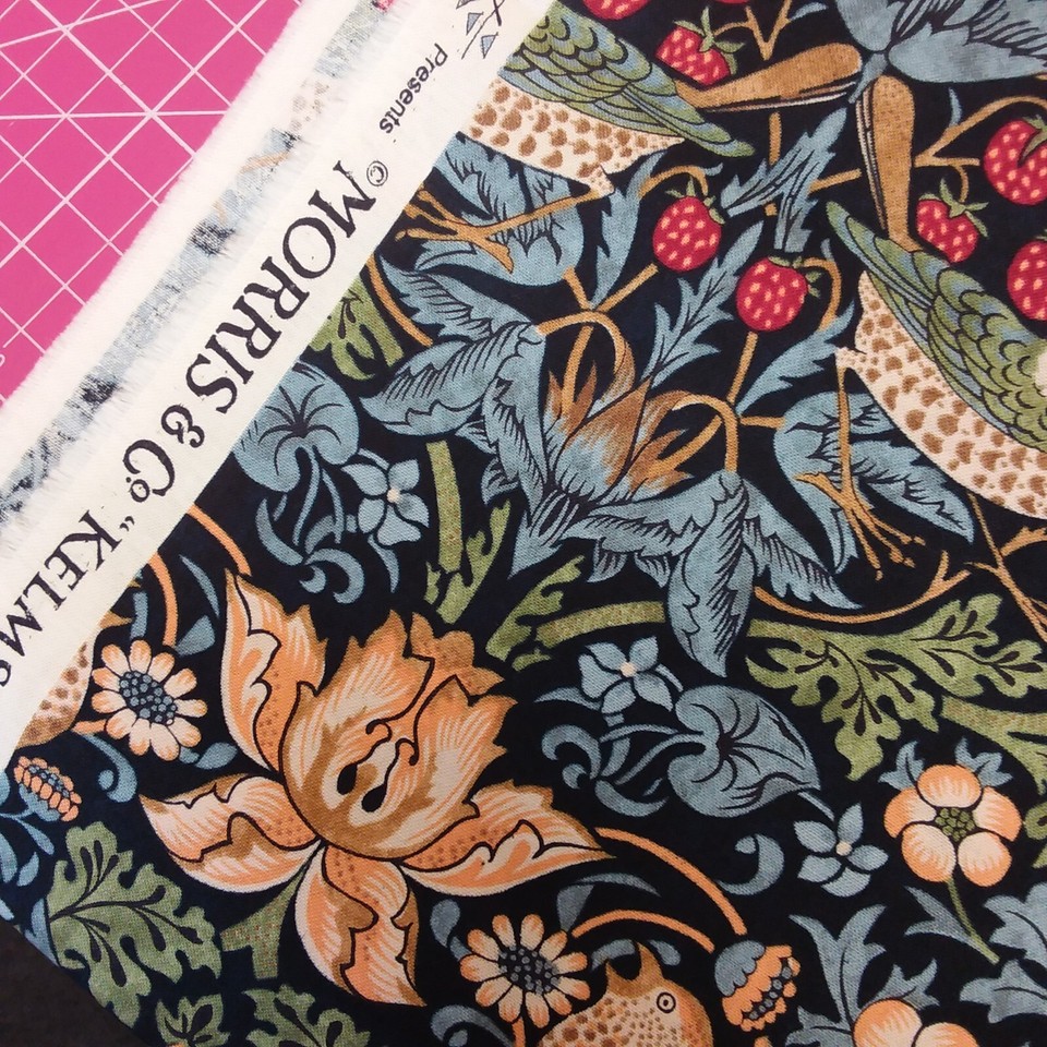 William Morris Strawberry Thief Collection Fabrics Quilting 110cm wide ...