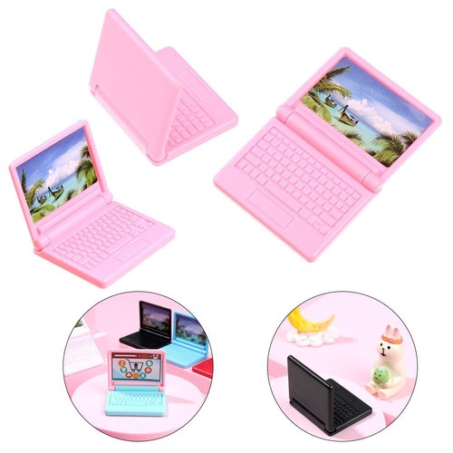 For Dolls Collapsible Office Toy Mini Laptop Doll Accessories | eBay ...