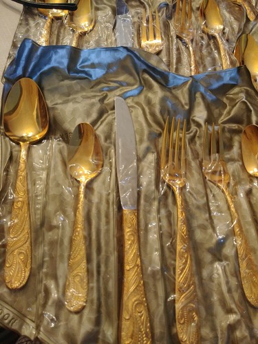 Gold Electroplated Flatware, Supreme Vermai, 45 Pcs | eBay