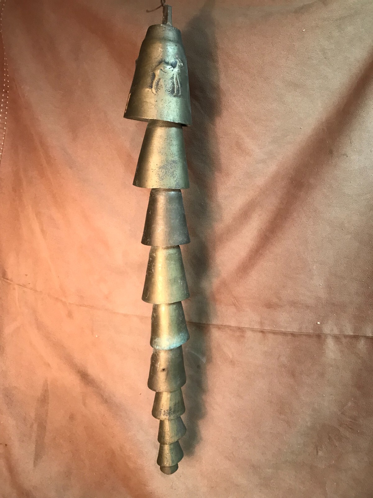 Vintage Brass Bedouin Camel Bells, Graduated Antique 22" 10 bells ...