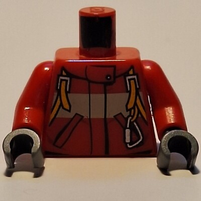 Lego Torso Fire Suit with Stripe and Harness with Carabiner Pattern ...