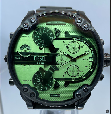 2025 Brand New Diesel Mr. Daddy 2.0 Green Stainless Steel Watch Mens ...