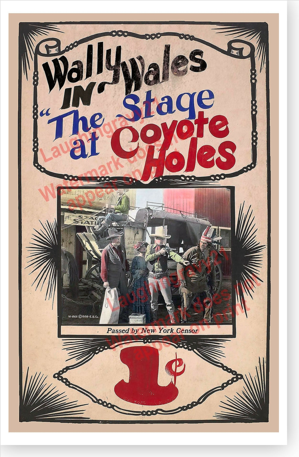 Wally Wales In The Stage At Coyote Holes Mutoscope Movie Marquee Poster ...