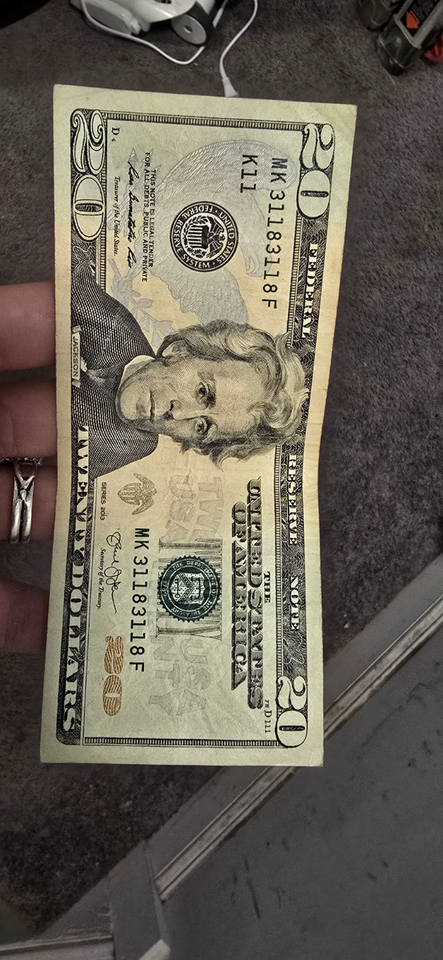 Lot of federal reserve notes US Dollar trinary serial number, star ...