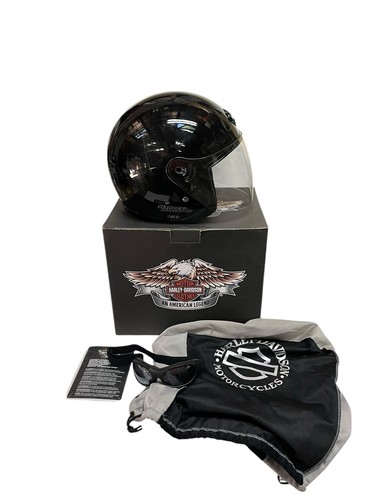 HARLEY DAVIDSON Jet II Helmet 98012-06V BLACK SIZE L LARGE With Box And ...