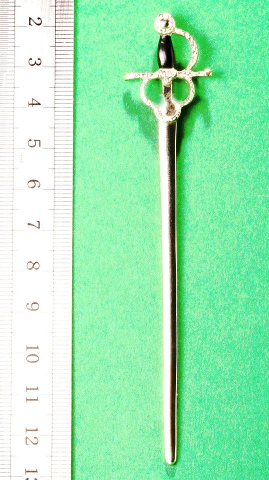 Miniature 2-piece Sword Set - Black and Gold with Sheath plus Ornate Sword | eBay