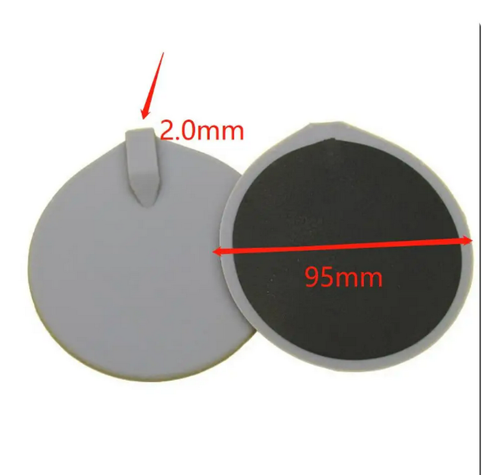 10 Rubber Reusable Replacement Electrode Pads 9.5cm round For ...