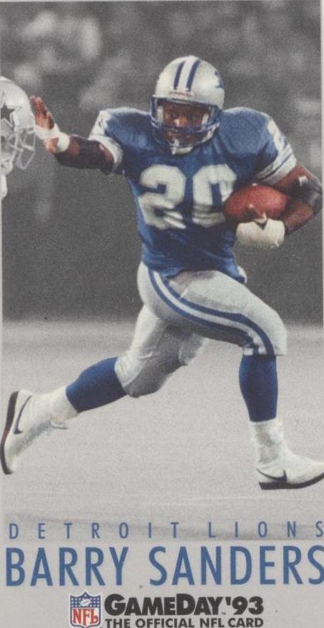 1993 Fleer GameDay Barry Sanders #20 for sale | eBay