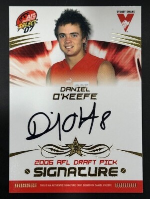 2007 Select AFL Supreme Draft Pick Signature DP15 Daniel O'Keefe Sydney #369 | eBay Australia