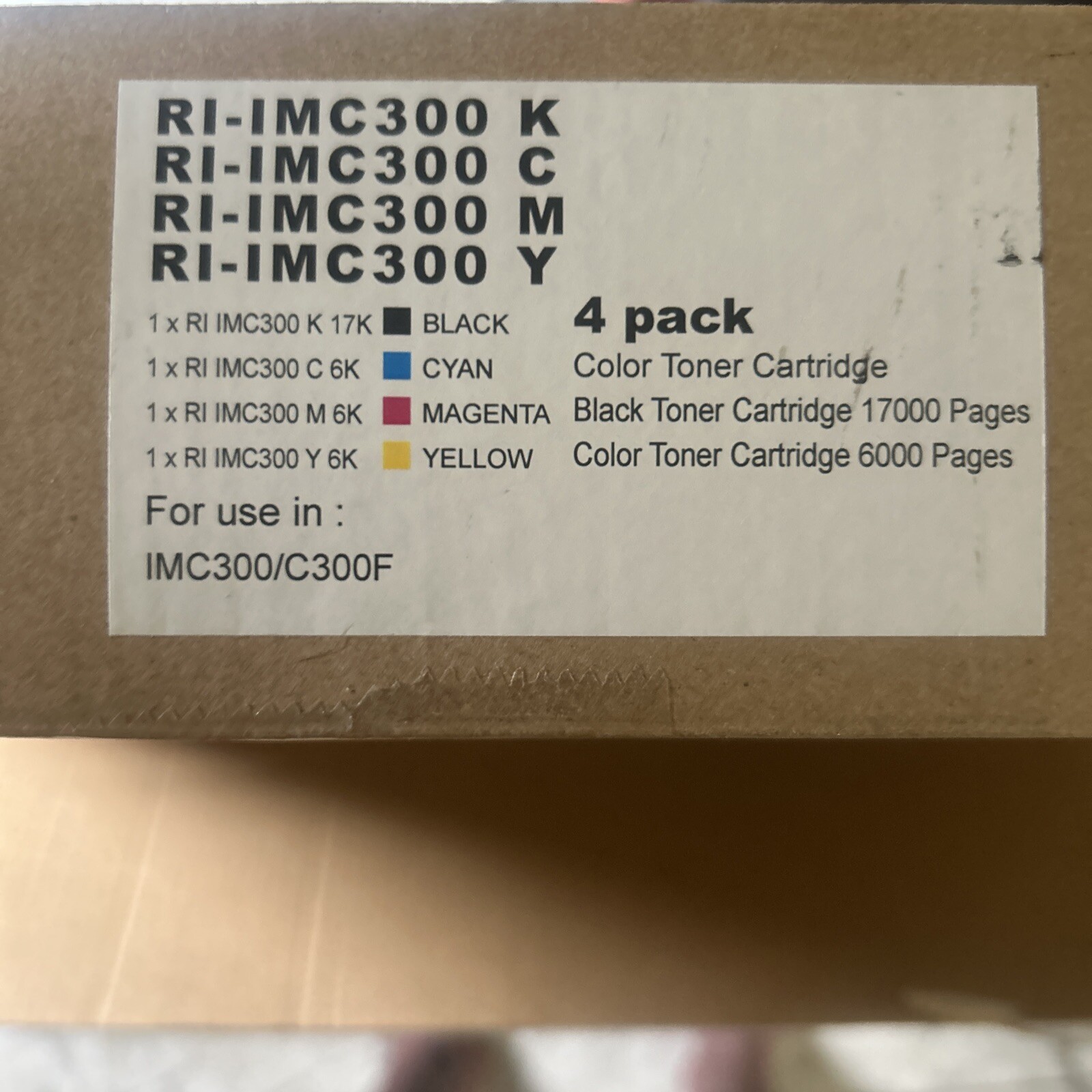 Ricoh Ink Cartridges RI-IMC300 Full Set Of 4 | eBay