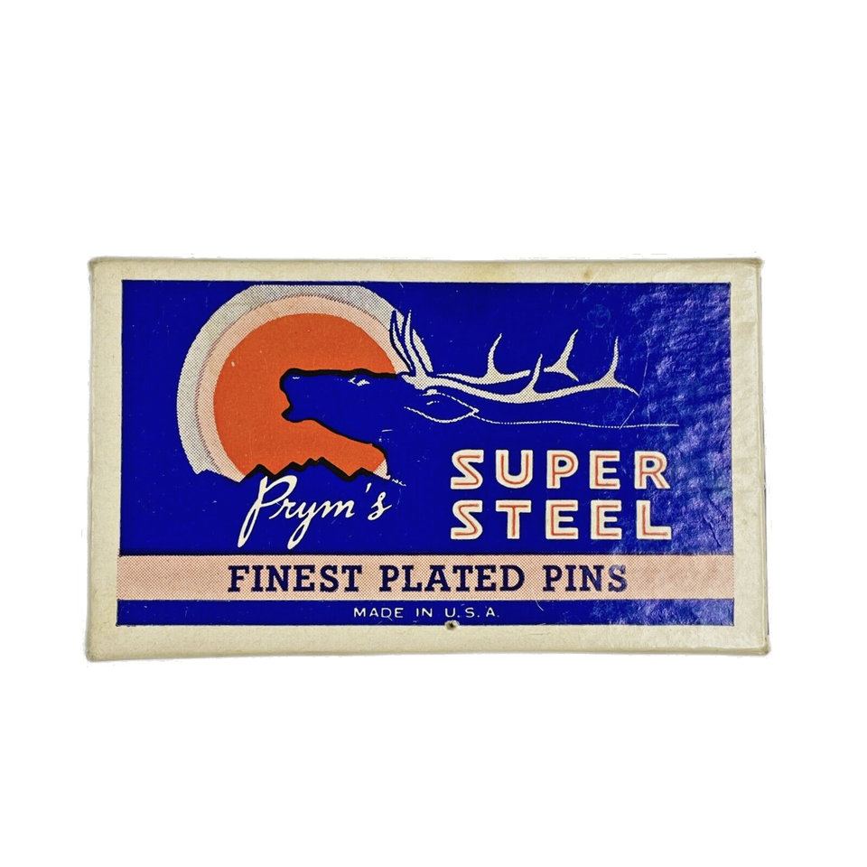 Vintage Prym’s Super Steel Dressmakers Finest Plated Satin Pins 3/4 ...