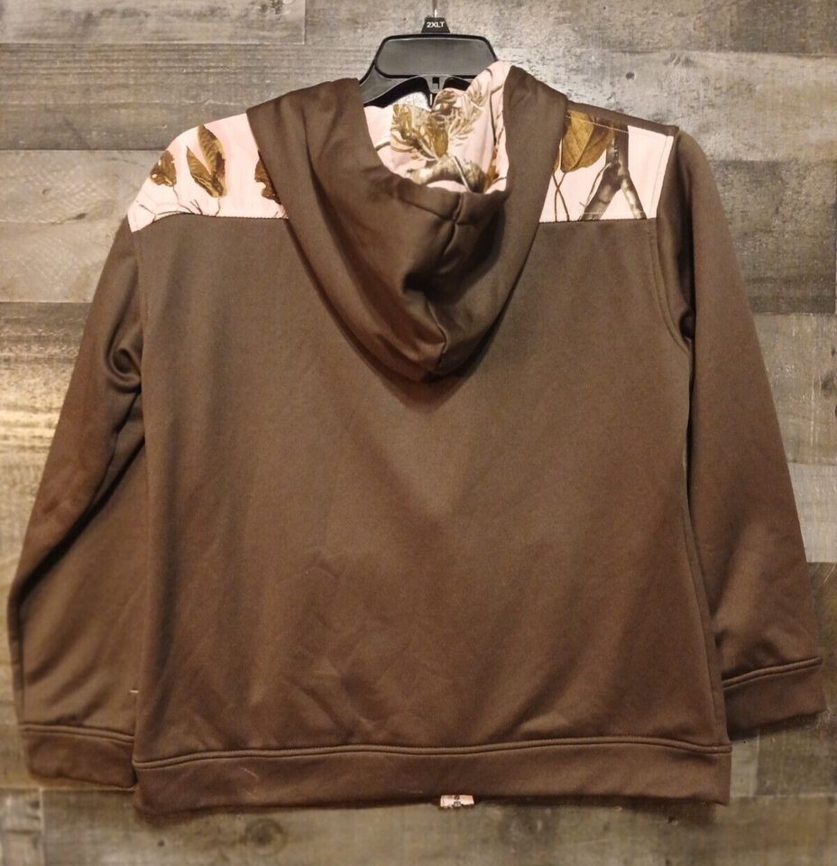 Realtree Habitat Collab Women’s Full Zip Hoodie hunting outdoors Brown ...