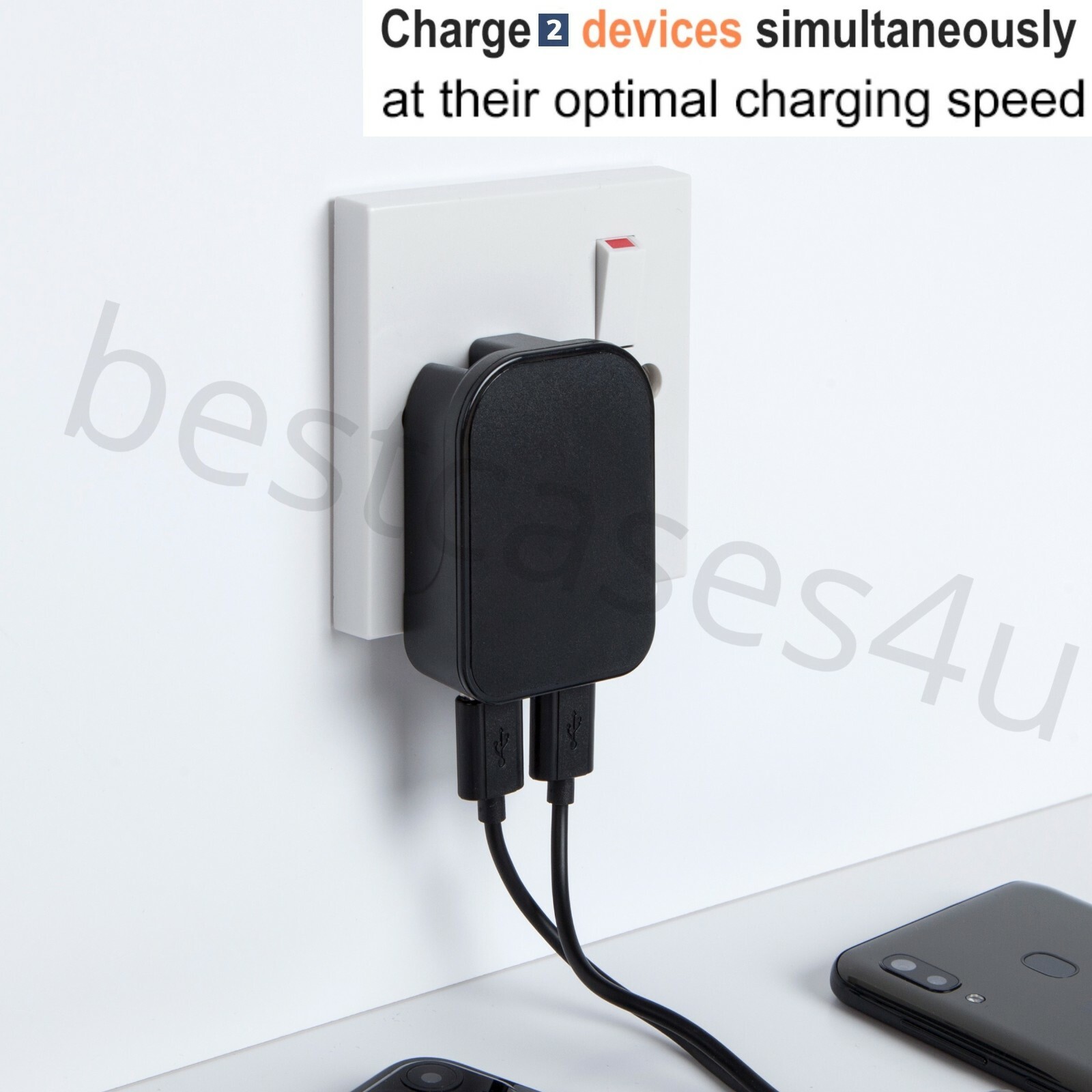 For Motorola G60 G50G20 G62 Dual USB Wall Charger Plug Type C Fast ...