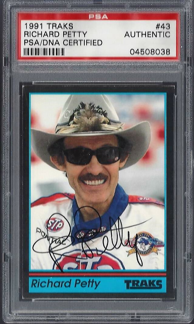 Richard Petty Authentic Autograph Signed 1991 Traks Race Card 04508038 ...
