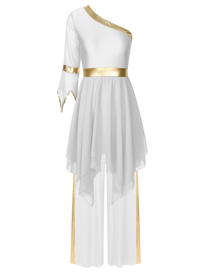 Women's Dancewear Ballroom Dress Flared Costume Shiny Dresses Praise ...