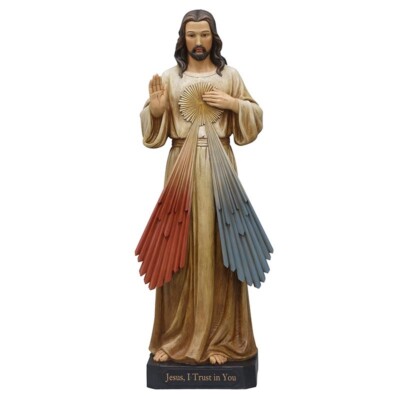 Divine Mercy Statue 48"H Jesus I Trust In You Resin Statue Divine Mercy ...