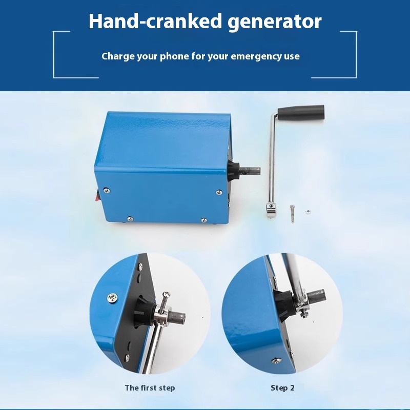 Hand Crank Generator High Power Outdoor Portable Power Outage Emergency ...